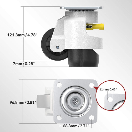 Leveling Casters – Heavy Duty up to 4,960 lb | Compare Models & Specs ...