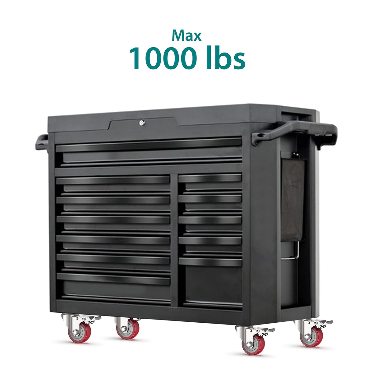 3" Plate Casters with Brake - Red – holkieusa